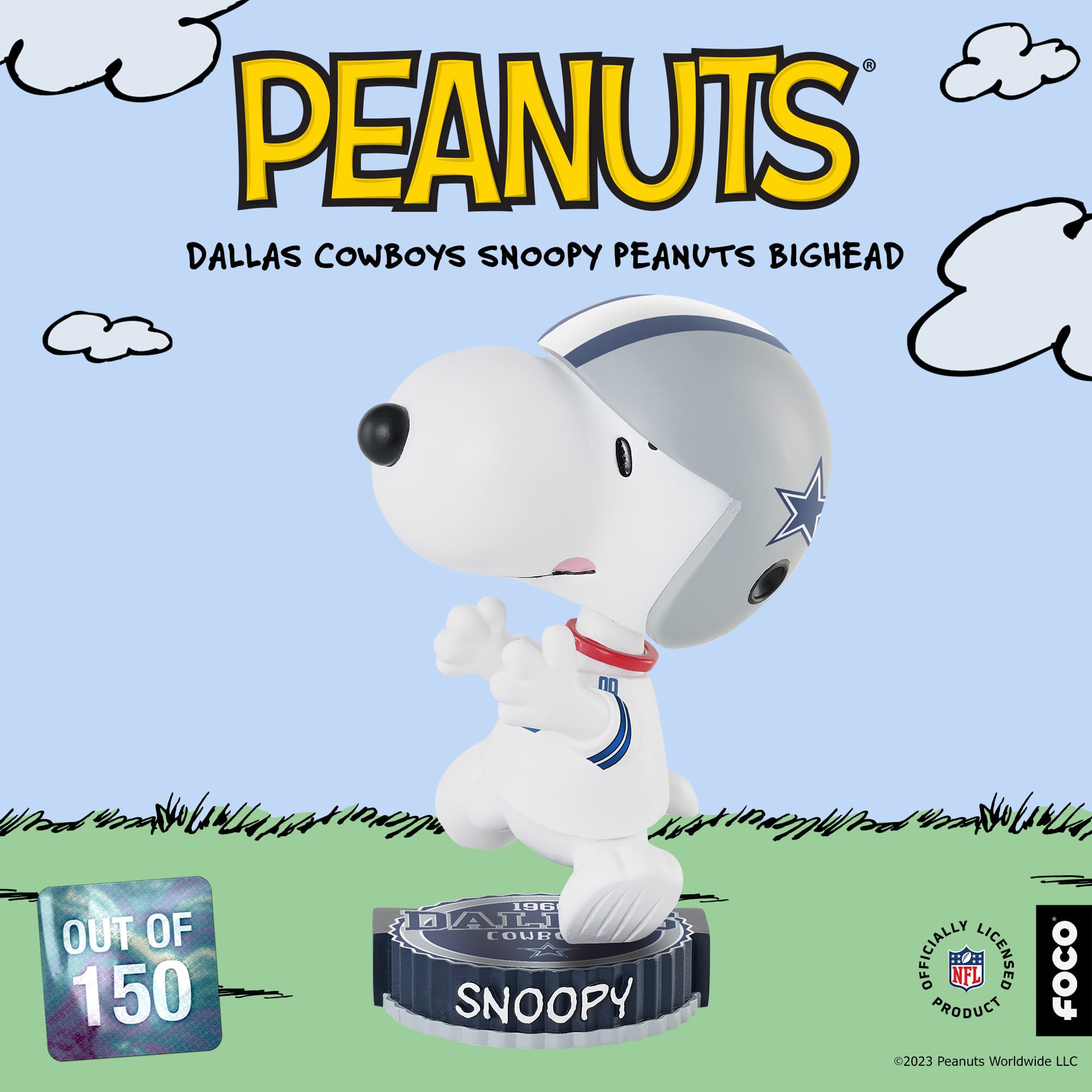 FOCO Releases Dallas Cowboys Snoopy Peanuts Bighead Bobblehead ...